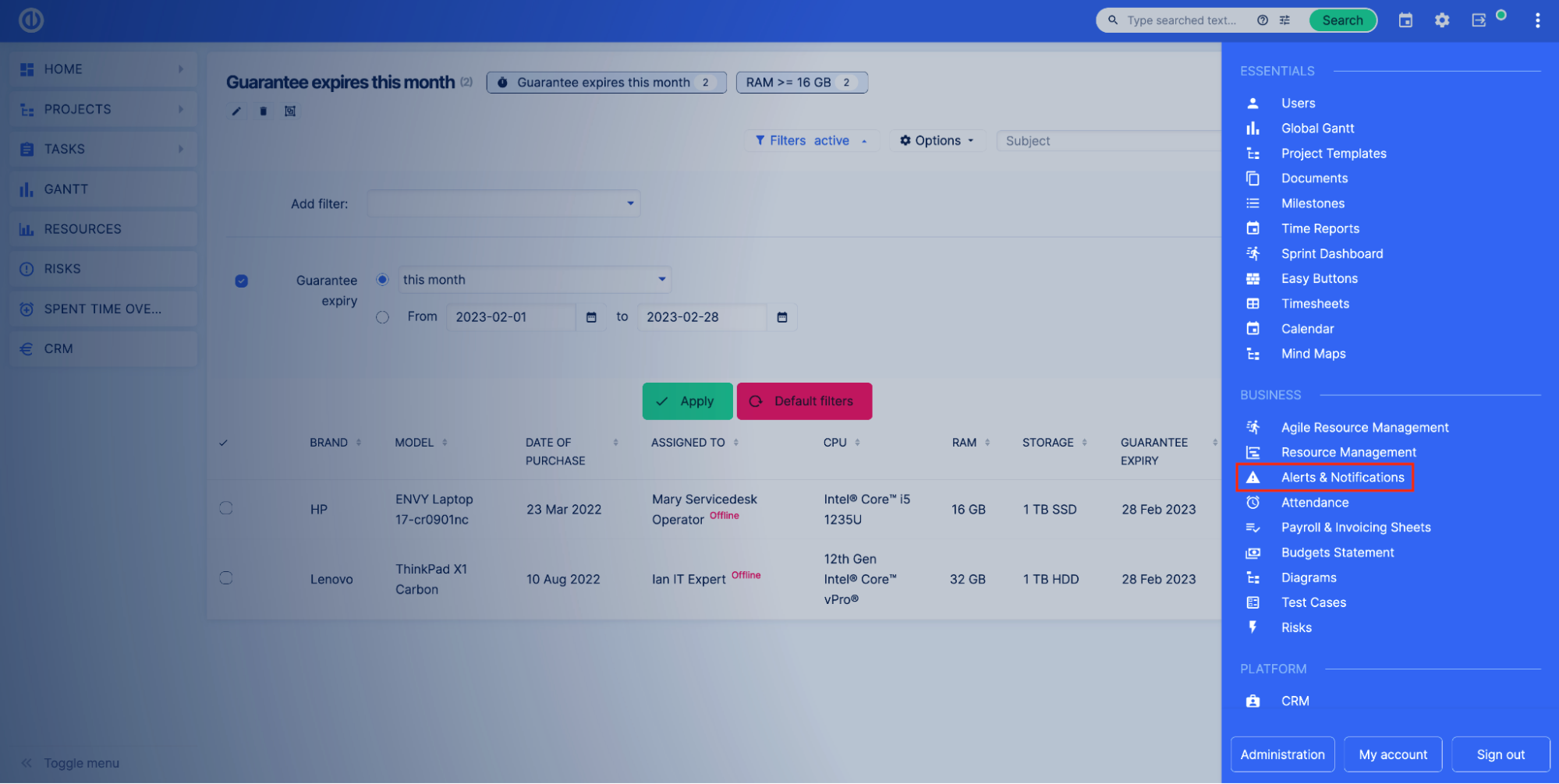 Asset And Configuration Management Easy Project