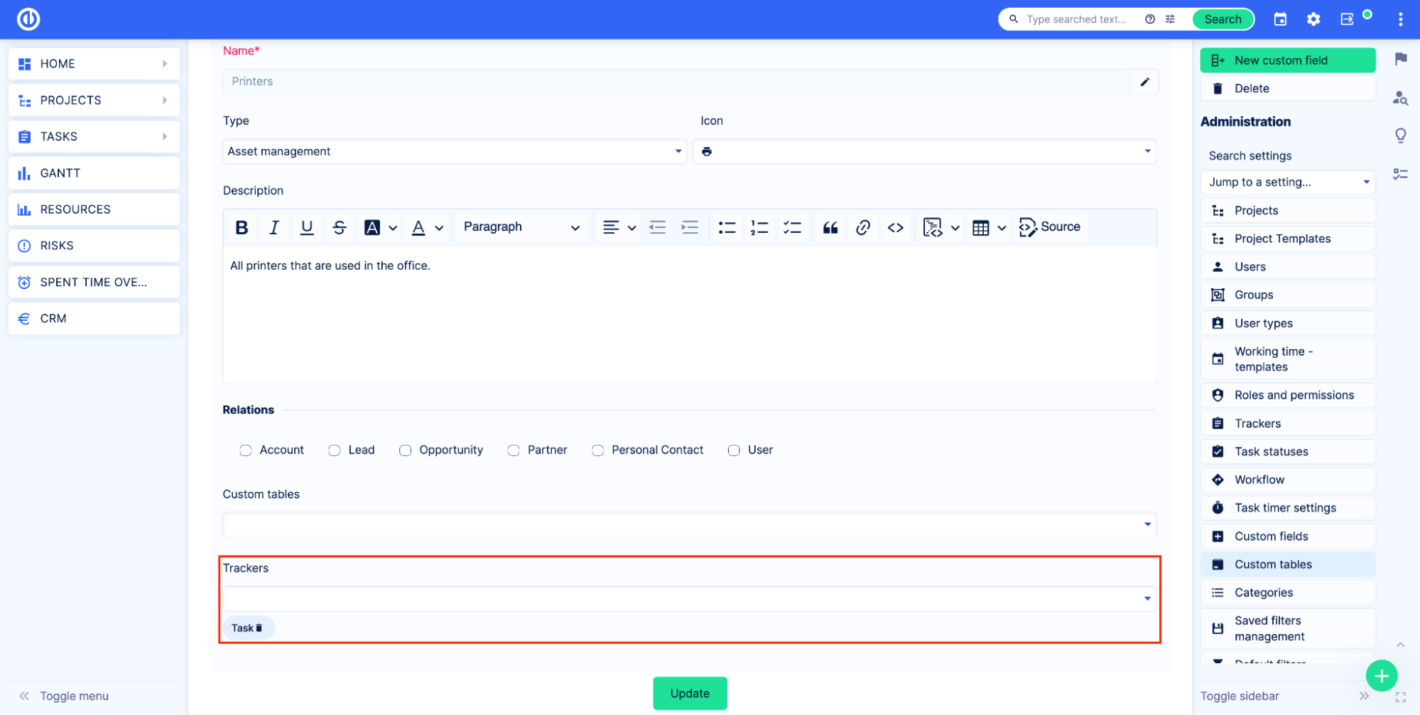Asset & Configuration management - Easy Project