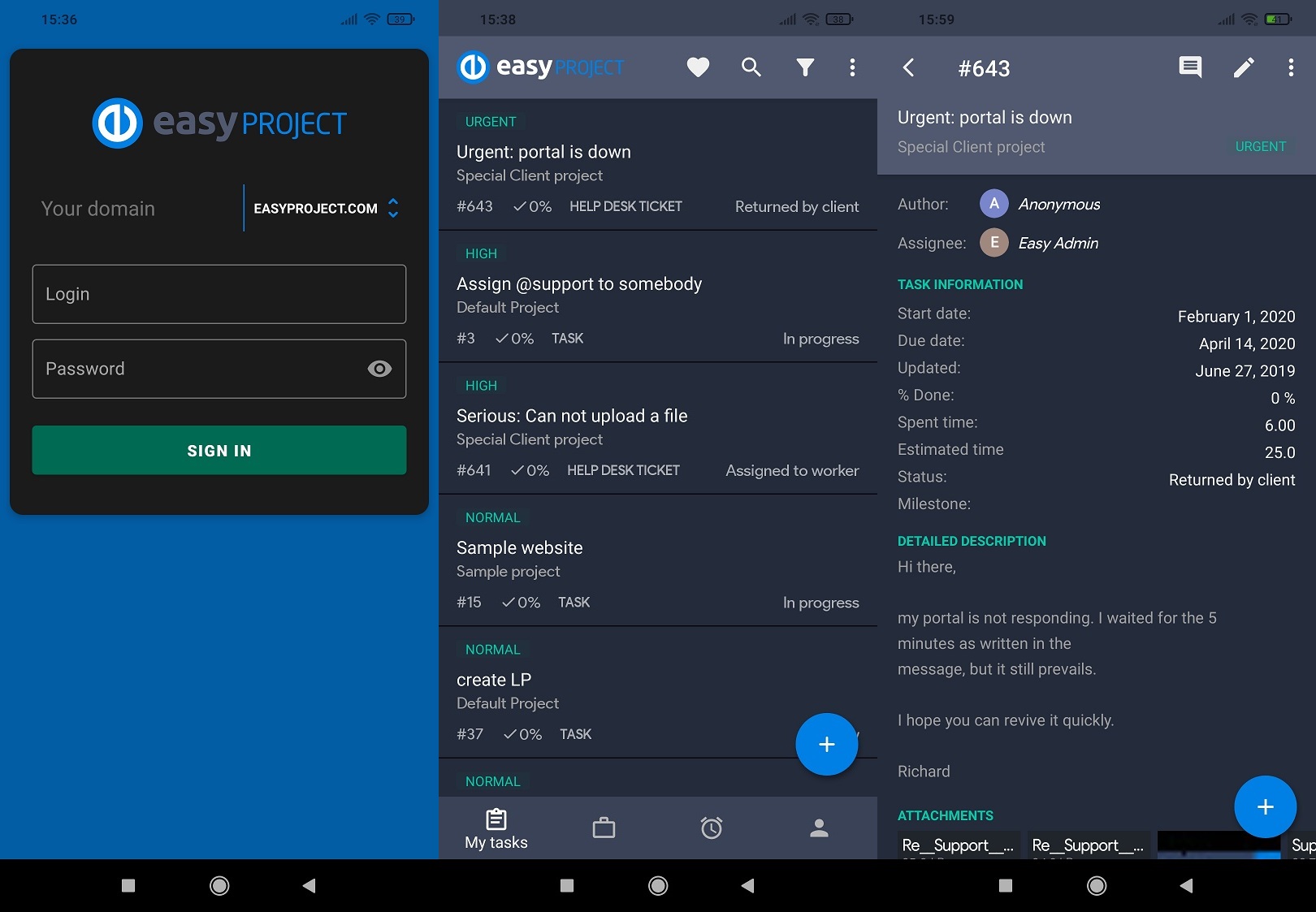 Easy Project Mobile App - Easy Project