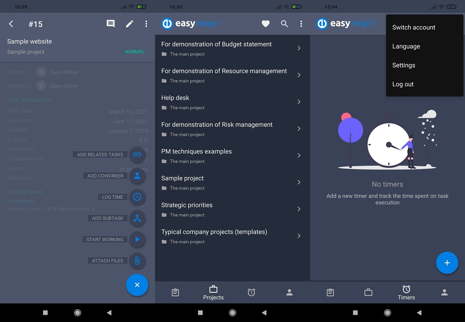 Easy Project Mobile App - Easy Project