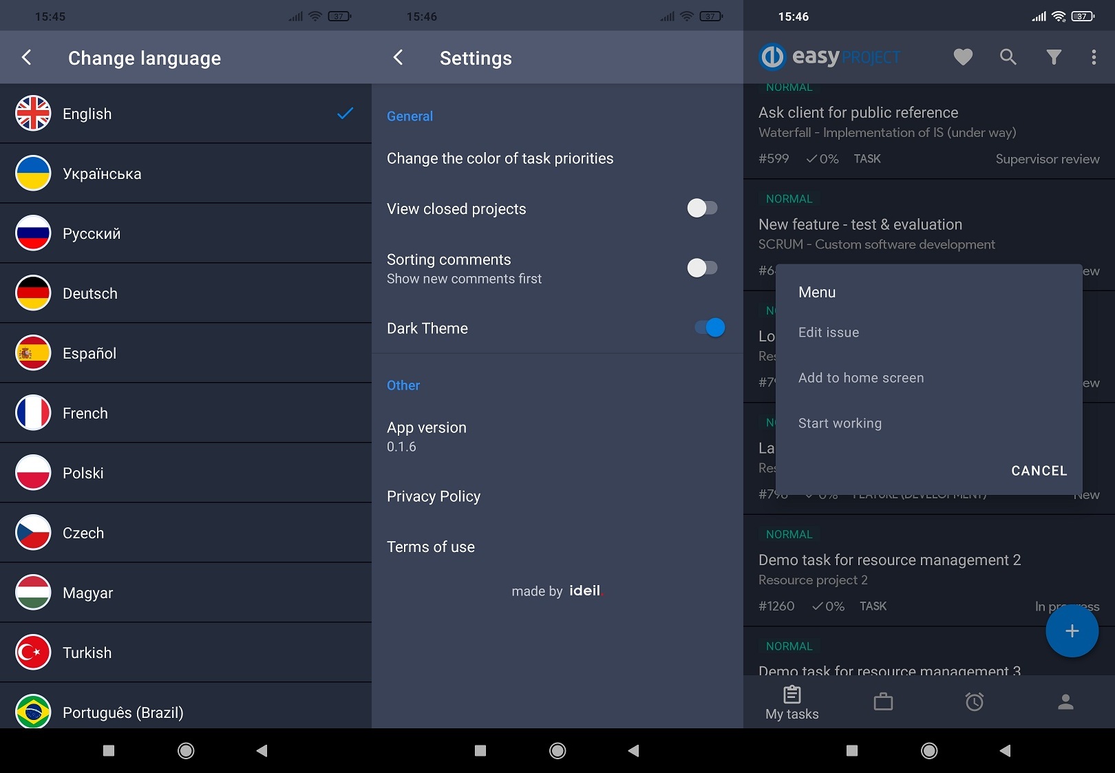 Easy Project Mobile App - Easy Project