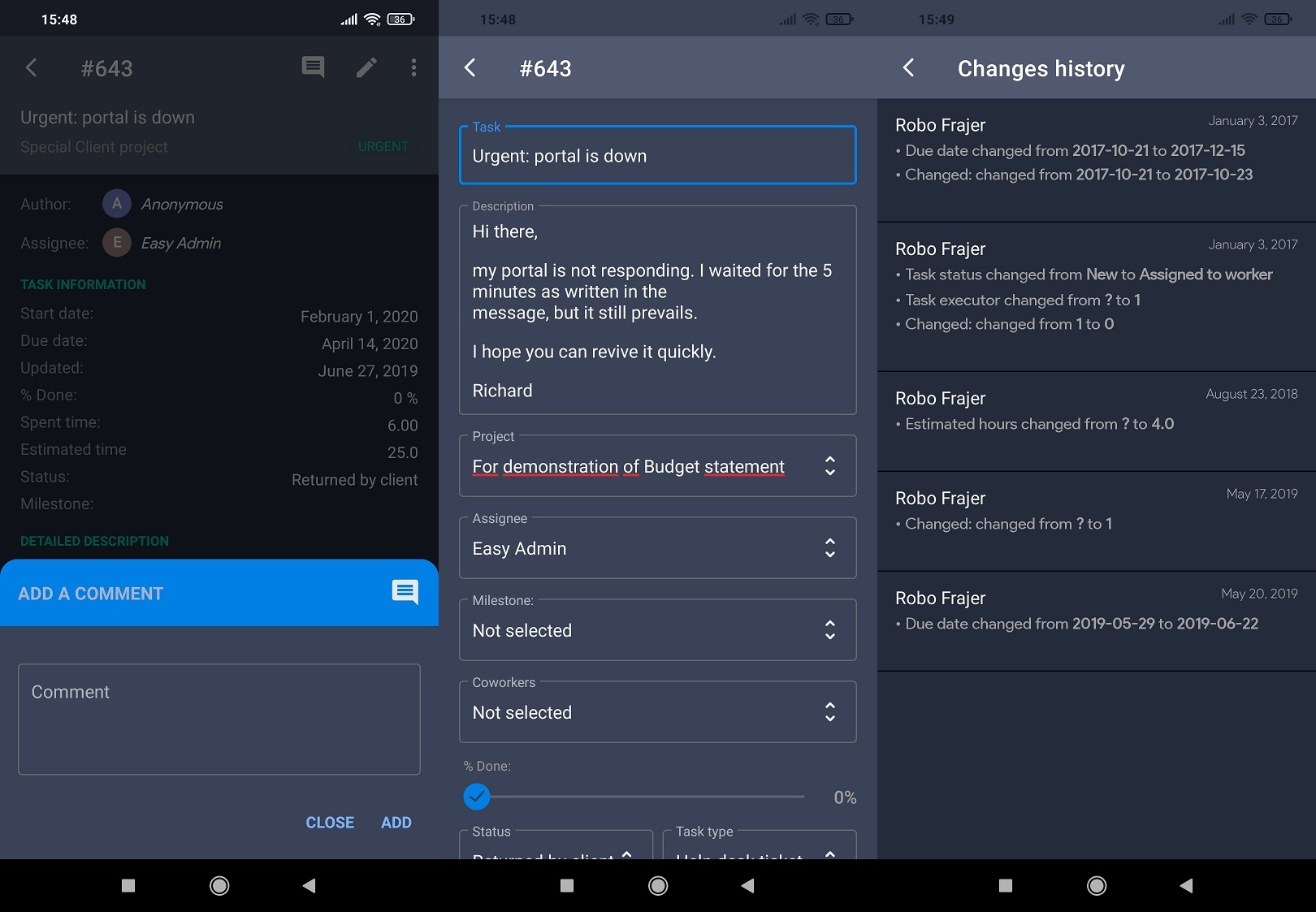 Easy Project Mobile App - Easy Project